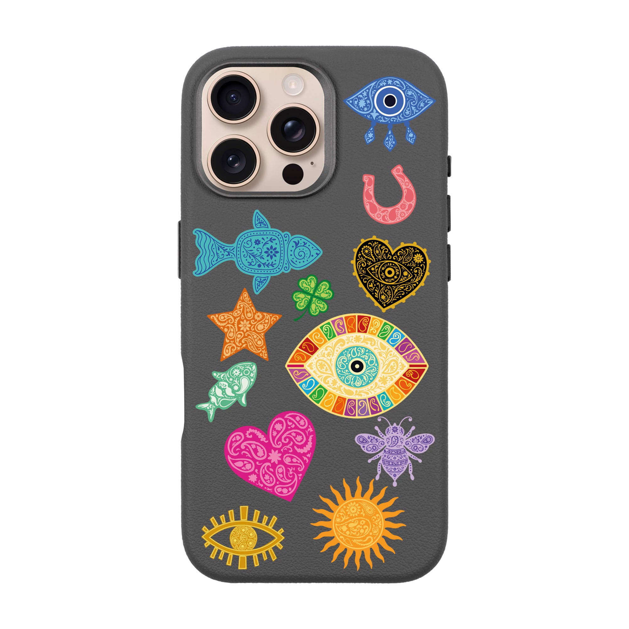 CHARMS BY BERRİN ÖZKAN – iPhone Leather Premium Case with MagSafe Comp